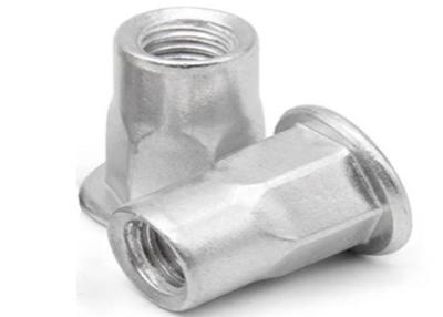 China M4 M6 M8 M10 18-8 Stainless Steel Plain Semi Hex Flat Head Rivet Nuts Polishing for sale