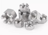China M12 M18 Stainless Steel SUS304 SUS316 Hex Thin Slotted Nut Castle Nut A2 A4 DIN937 for sale