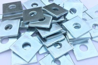 China M10 M16  Carbon  steel Square wahser Blue silver finishing Customized black washer for sale