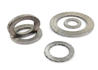 China M8 M10 SS316 316L A2 70 Stainless Steel Plain  Double Fold Self Locking Washer DIN 25201 for sale