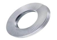 China M3 Carbon Steel Grade 4.8  White Zinc Plated Zp Serrated Double Fold Self Locking Washer DIN 25201 for sale