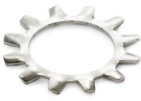 China 5mm Stainless Steel SUS AISI 316 316L  Plain Finish Serrated Lock Washer With External Teeth for sale