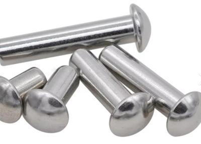 China 7/8 7/16 1/2 Stainless Steel solid rivet SUS 304 SUS 316 A2 A4-80 Round head rivet plain finish for sale