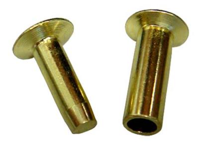 China 1/4 1/2 7/16 Copper Brass Flat head solid rivet M6 M12 M13 Copper Plating yellow rivet for sale