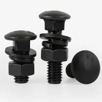 China Carriage Bolt M10 Large Head, Black Oxide,ASTM A307B for sale