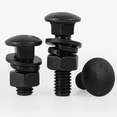 China Carriage Bolt M10 Large Head, Black Oxide,ASTM A307B for sale