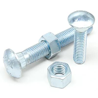 China M12 1045 Gr.8.8 METAL BOLT Carriage Bolt Large Half-Round Head, Zinc for sale