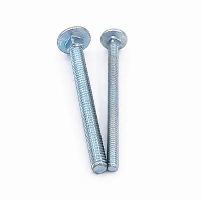 China Zinc Blue  M12 1045 Gr.8.8 METAL BOLT Carriage Bolt Large Round Head DIN603 for sale