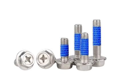 China M12 M14 METAL BOLT A286 18-8 Stainless Steel Phillips Hex Flange Bolt With Nylock for sale