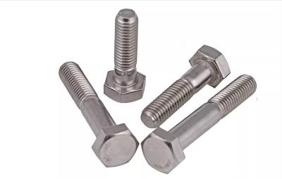 China Partially Threaded Hex Bolt ASTM A213 A249 A269 Plain polish surface DIN 931 Hexagon bolt for sale