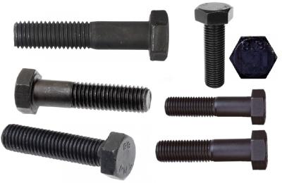 China Black Oxide Grade 5 Hex Metal HexagonBolt Carbon steel Hot Dip ANSI/ASME B18.2.1 Black color for sale