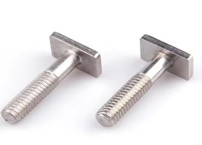 China M7 Customized Metal T Bolts 1.4462  2205 A2 ASTM B8 B8M INOX 304 Thin Flat Head for sale