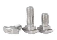 China M12 18-8 SUS SS  316L  A4 70 80 T Square Neck Head Metal T Bolt  DIN186 for sale