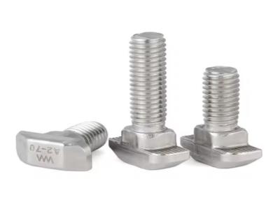 China M12 18-8 SUS SS  316L  A4 70 80 T Square Neck Head Metal T Bolt  DIN186 for sale