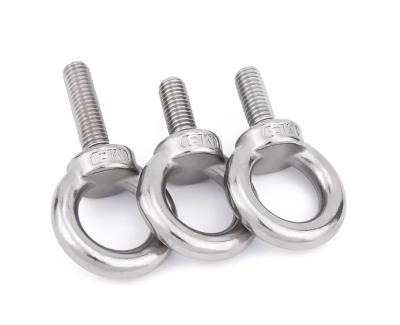 China M20 M22 M24 Customized Plain Stainless Steel SUS 304 316 316L METAL BOLT Lifting Eye Bolt DIN580 for sale