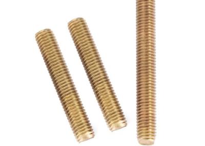 China Brass H59 H62 Copper Bronze Metal Bolt Full Threaded Bar  High Strength Fastener for sale