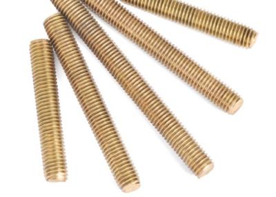 China M2 M4 M10 Full Thread Metal Bolt Stud bolt  Brass  partial thread  Plain DIN975 DIN976 for sale