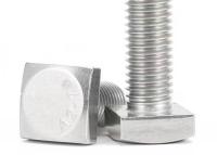 China M2 M8 M12 A2-70 A2-80 A4-70 A4-80 18-8 Stainless Steel  Metal Bolt Flat Square Head Bolt  GB /T 8 for sale
