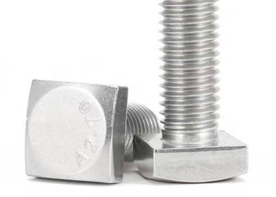 China M2 M8 M12 A2-70 A2-80 A4-70 A4-80 18-8 Stainless Steel  Metal Bolt Flat Square Head Bolt  GB /T 8 for sale