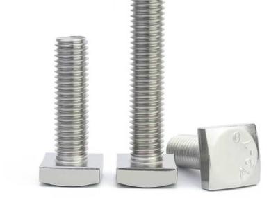 China High Strength Fastener High Quality Metal Bolt SS304 316 316L Plain Finish Square Head Bolt for sale