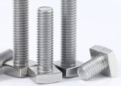 China Stainless Steel Inox A2-70 A2-80 A4-70 A4-80 Plain Finish  Metal Bolt Square Head Bolt GB /T 8 for sale