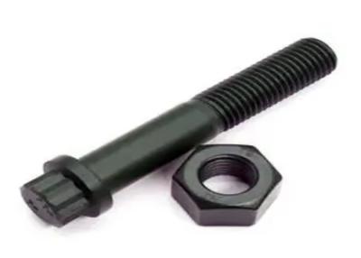 China GR660 A286 18-8 Plain Polishing M5 Good Quality Oxide 12 Point Flange Head  Metal Bolt With Hex Nut DIN934 for sale