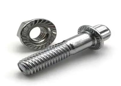 China High Strength Steel Half Thread 12 Point Head Metal Bolts  With Flange Nut DIN6923 ASTM A325 A307 for sale