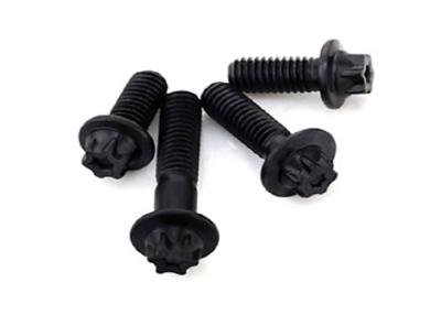 China Carbon Steel Iron Black Oxide Gr10.9 Metal Bolts With External Hexalobular Small Flange DIN 34800 for sale