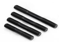 China Black Oxide Grade 4.8 M5 M6 Double End Wheel Stud Metal Bolts WITH Heavy DUTY Nut  WASHER DIN938 DIN125 DIN934 for sale