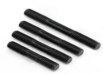 China Black Oxide Grade 4.8 M5 M6 Double End Wheel Stud Metal Bolts WITH Heavy DUTY Nut  WASHER DIN938 DIN125 DIN934 for sale