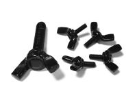 China Stainless Steel A4-80 Metal Bolt SS304 SS316 Black Electrophoresis Edged Butterfly Wing Bolt DIN318 for sale