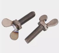 China M4 M5 M8 Metal Bolt Gr2 Gr5  Titanium Anodized Butterfly Wing Bolt With Round Wing DIN316 for sale