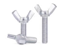 China M4 M15 Metal Bolt C1008 C1038 Galvanized Carbon Steel Nickel Plating Edged Butterfly Wing Bolt DIN318 for sale