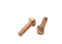 China High Quality High Strength Brass H59 GB / T 8 Plain Finish Metal Bolt Square Hammer Head Bolt for sale