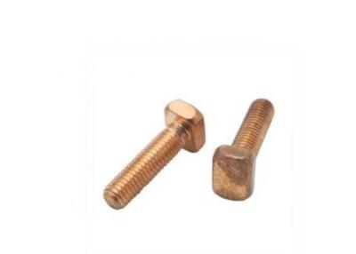 China High Quality High Strength Brass H59 GB / T 8 Plain Finish Metal Bolt Square Hammer Head Bolt for sale