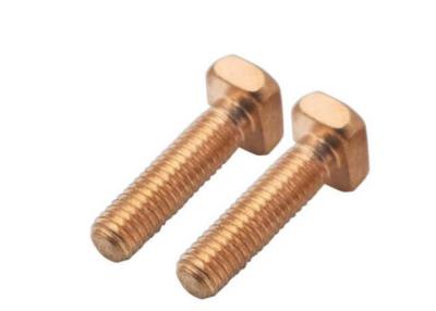 China Brass H59 H62 Copper Bronze Metal Bolt Full Threaded Metal Bolt T Slot T Head Bolts for sale