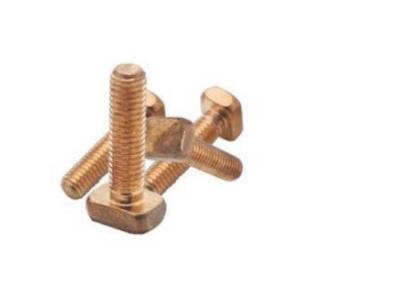 China M6 M10 metal bolt Brass H59 H62 Copper Bronze Green Copper Square Hammer Head Bolt for sale