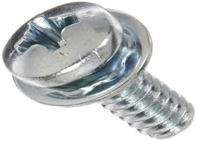 China Cross Recessed Pan Head Metal Screws And Serrated Lock Washers External Teeth Din6907 for sale