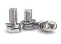 China All Size A2 A4 Cross Recessed Hex Head Metal Sems Screw Assembled With Washer Din9021 for sale