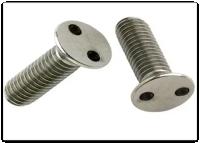 China M1.6 M1.7 Two Holes Snake Eyes Pig Nose Flat Head Anti Theft Security Metal Screw A2 A4 Ss Custom Size for sale