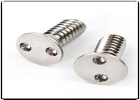 China M1.6 M1.7 Two Holes Snake Eyes Pig Nose Flat Head Anti Theft Security Metal Screw A2 A4 Ss Custom Size for sale