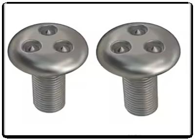 China M2.2 M2.3 Two Three Holes Snake Eyes Pig Nose Flat Round Head Security Metal Screw Hardened Carbon Steel Plated With Nickel for sale