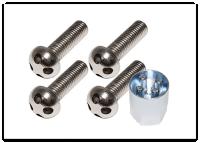 China M2.2 M2.3 Two Three Holes Snake Eyes Pig Nose Flat Round Head Security Metal Screw Hardened Carbon Steel Plated With Nickel for sale