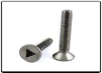 China Astm A193 Plain Triangular  Flat Csk Head Security Metal Screw Anti Theft Screw  M3 M4 for sale