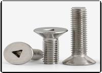 China Astm A193 Plain Triangular  Flat Csk Head Security Metal Screw Anti Theft Screw  M3 M4 for sale