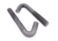 China Heavy Duty Galvanized Steel J-Bolt Anchor Metal Bolt M20 with Hot-Dip Zinc Coating for Concrete Foundation Construction for sale