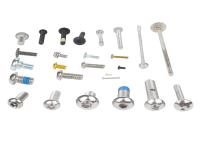 China Torx With Pin Drive Two  Snake Eyes Flat Pan Csk Head Anti-theft Safety Tamper Proof Security Metal Screw Half-thread for sale
