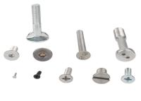 China Torx With Pin Drive Two  Snake Eyes Flat Pan Csk Head Anti-theft Safety Tamper Proof Security Metal Screw Half-thread for sale