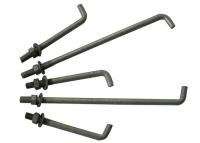 China Alloy Steel Right-Angle L-Metal Bolt M12 with Black Oxide Coating for Industrial Machinery Base Mounting for sale