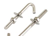 China 304 Stainless Steel L-Shaped Embedded Metal Bolt M18 with Electropolished Coating for Chemical Plant Installation for sale